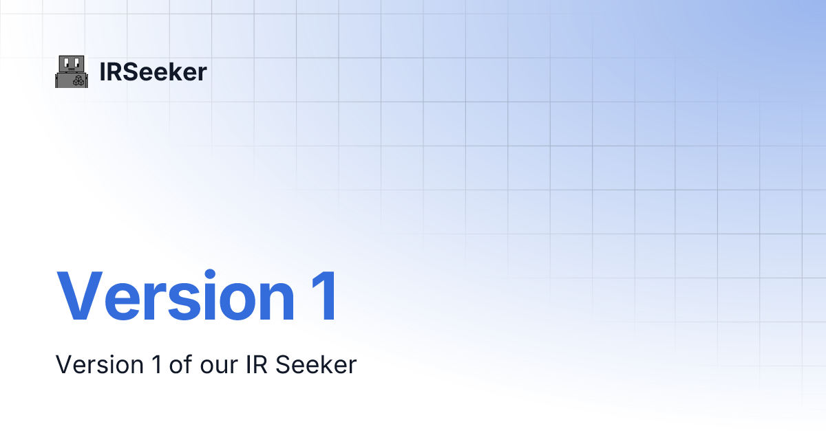 Version 1 | IRSeeker
