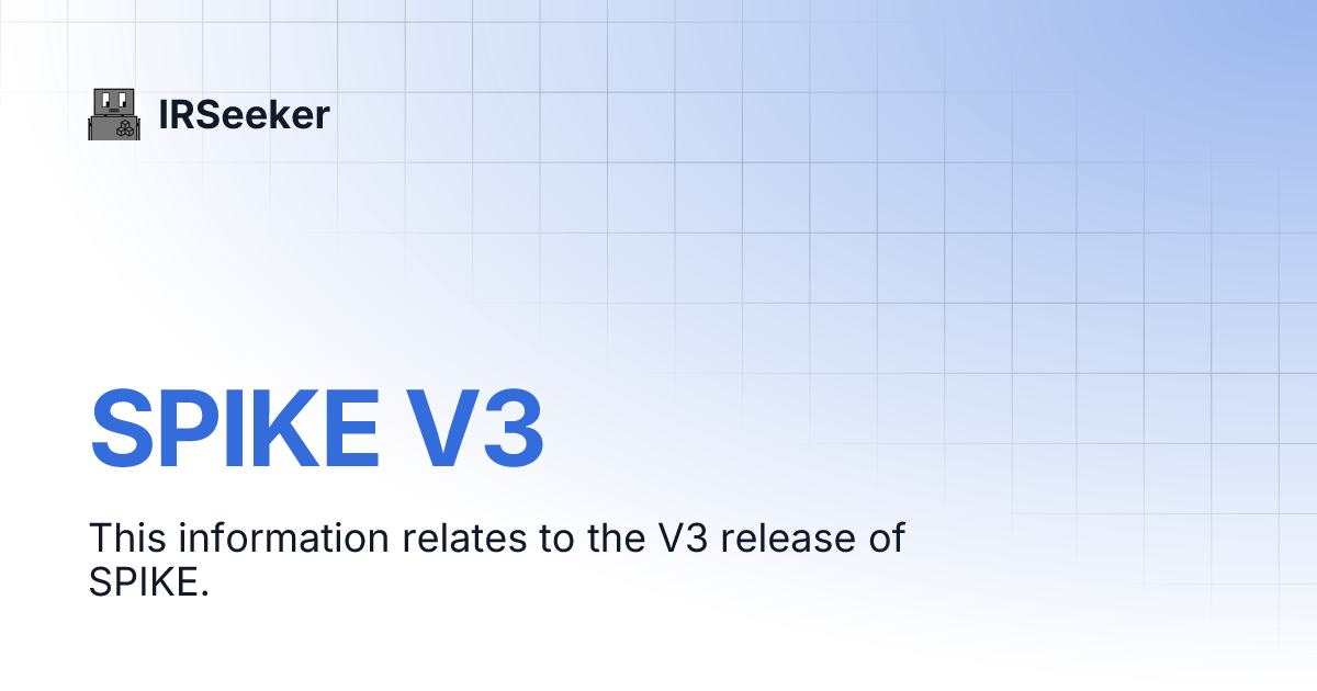 SPIKE V3 | IRSeeker